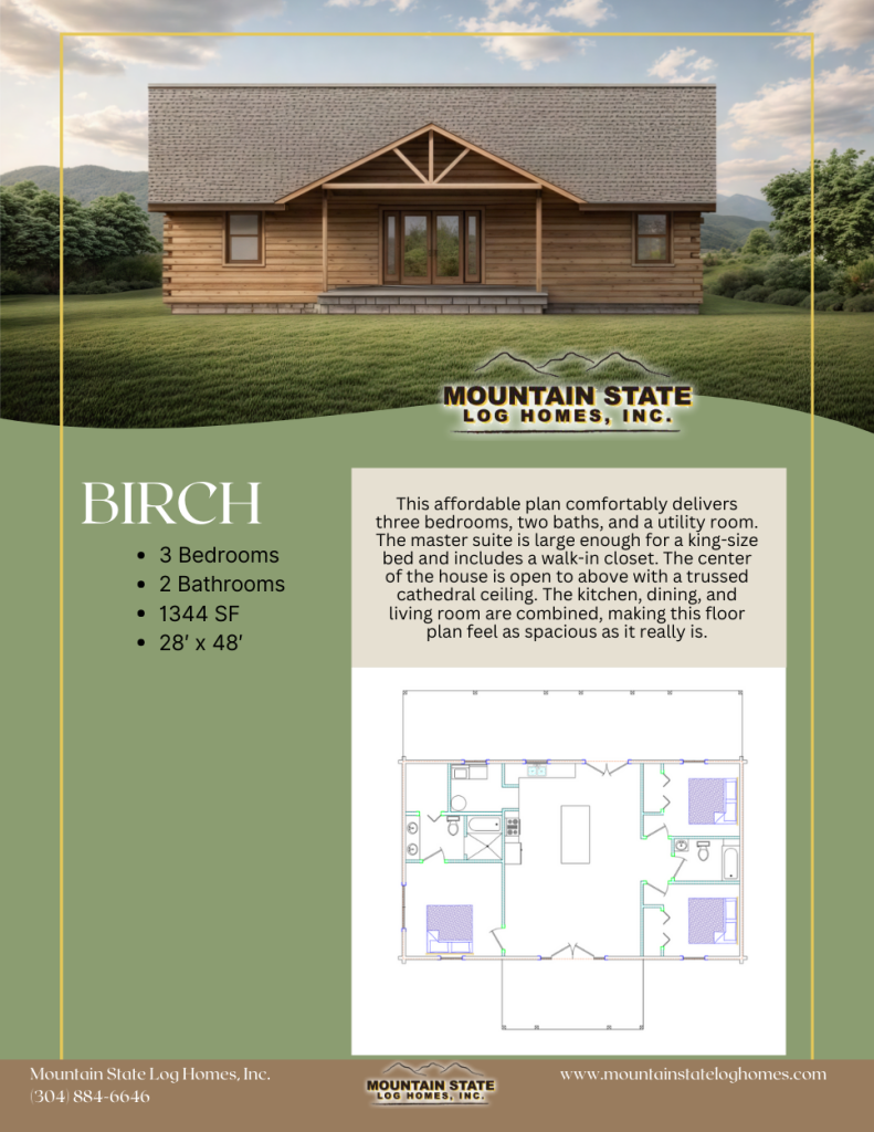 Birch - Mountain State Log Homes